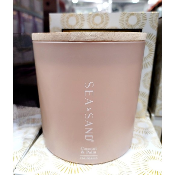 Sea & Sand | Accents | Sea Sand 53 Oz Soy Wax Blend 4wick Candle W Wood ...